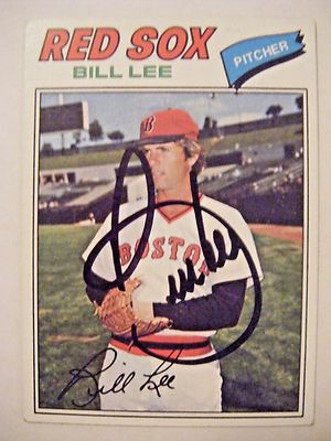 BILL LEE signed RED SOX 1977 Topps baseball card AUTO Autographed USC ...