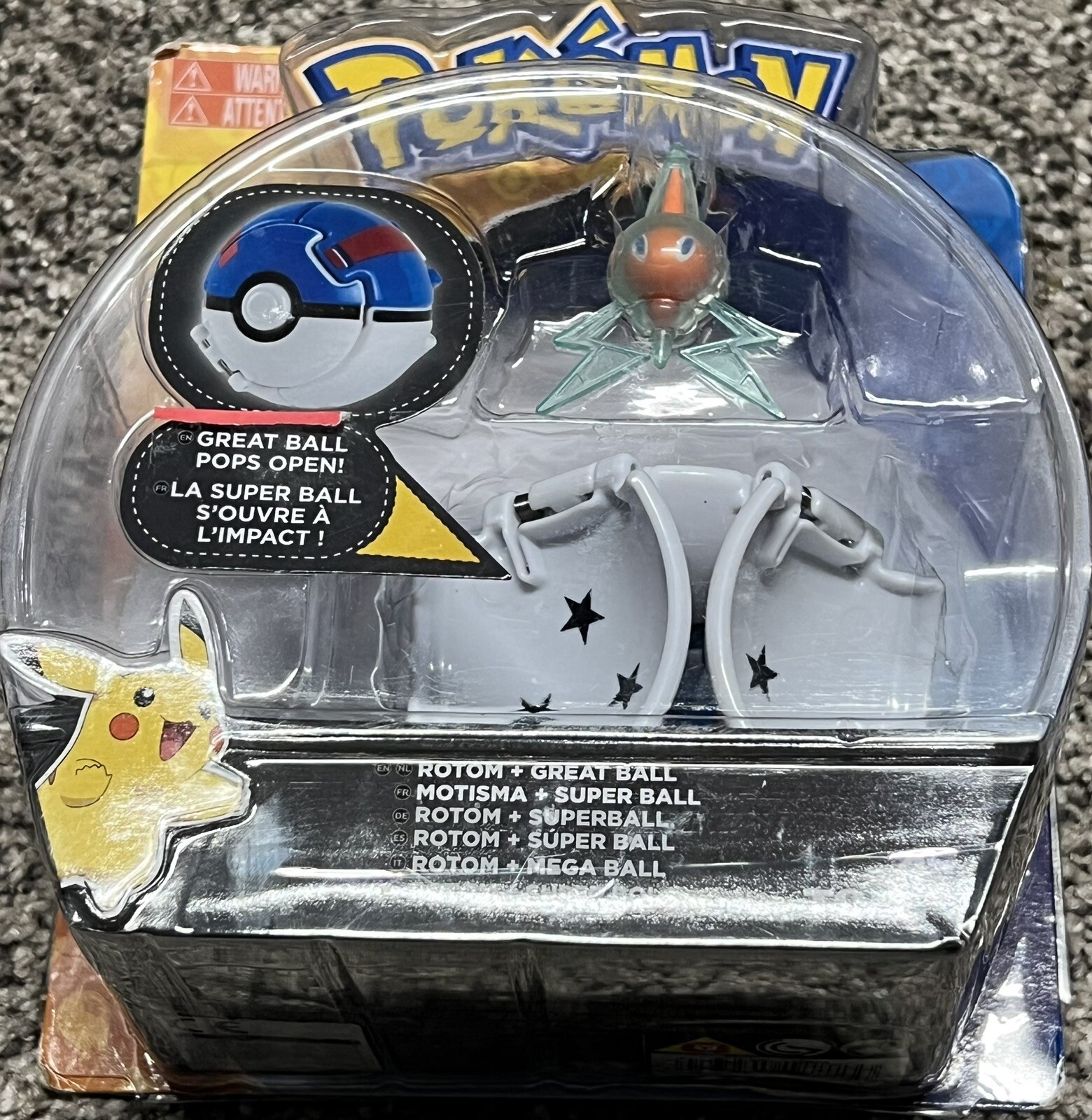 TOMY Pokemon Throw N Pop Pokeball Rotom & Great Ball Figure Set 2017 on ...