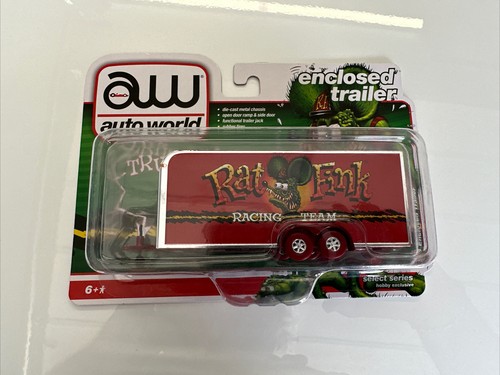 Ultra Red AW ENCLOSED TRAILER LIMITED TRUE 1/64TH RAT FINK RACING TEAM ...