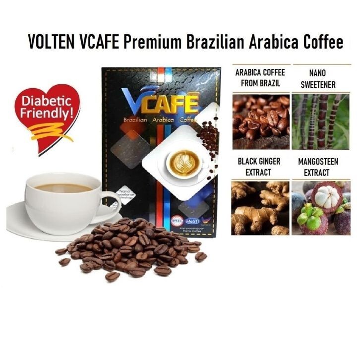 VOLTEN VCAFE Brazilian Arabica Coffee Black Ginger Extract (20 Sachets ...