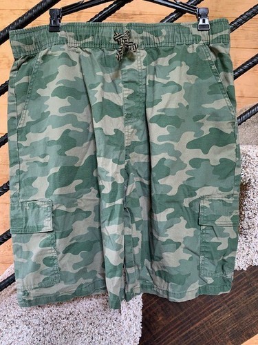 Thereabouts Big Boys XL (18-20) Husky Stretch Camo Cargo Short elastic ...
