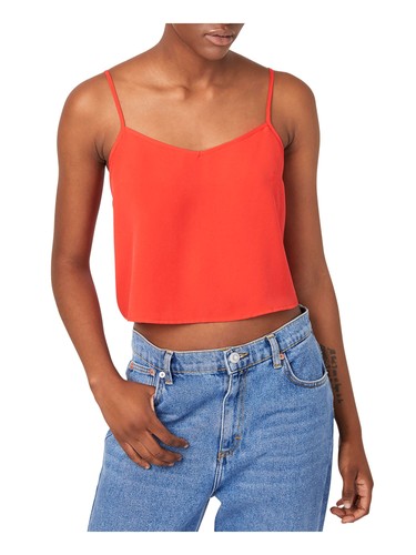 FRENCH CONNECTION Womens Spaghetti Strap V Neck Crop Top | eBay