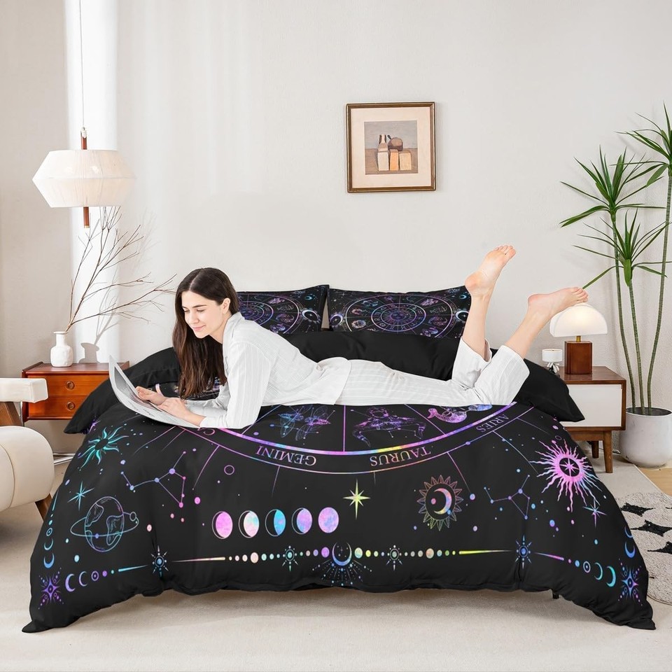 Sun and Moon Duvet Cover Set Queen (No Comforter), 1 | eBay