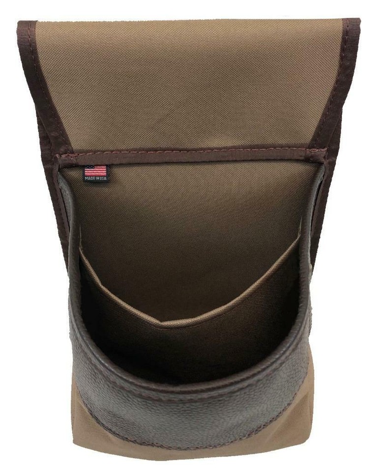 Genuine LEATHER & NYLON SHOTGUN SHELL SPORTING CLAY SKEET TRAP POUCH ...