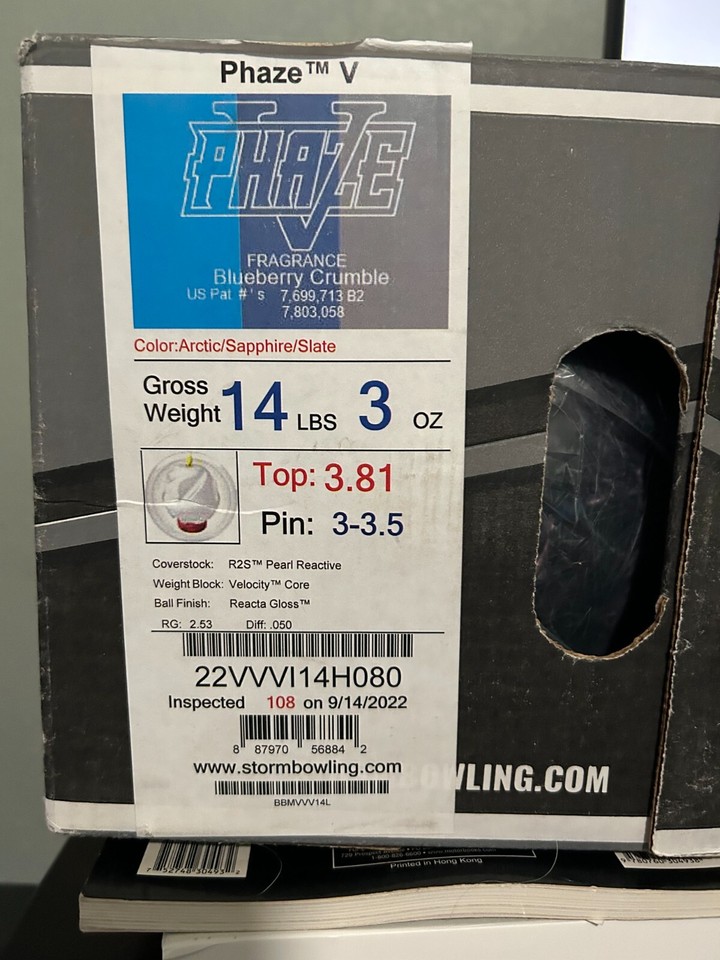 Storm Phaze V 14lb Drilled- One game thrown Pristine condition | eBay