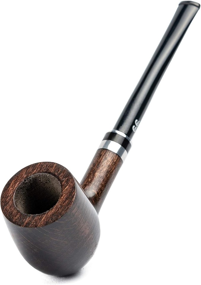 Small Wooden Tobacco Smoking Pipe, Hand Carved, Metal cooling filter ...