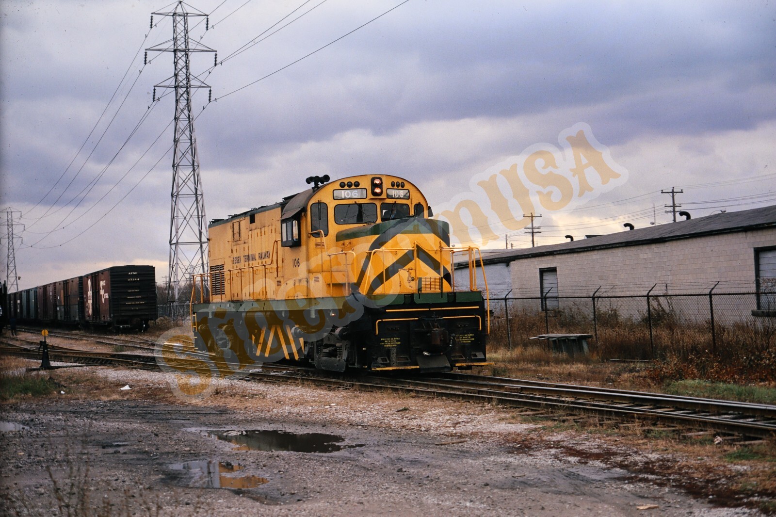 Vtg 1981 Train Slide 106 Essex Terminal Railway Engine Windsor Ont ...