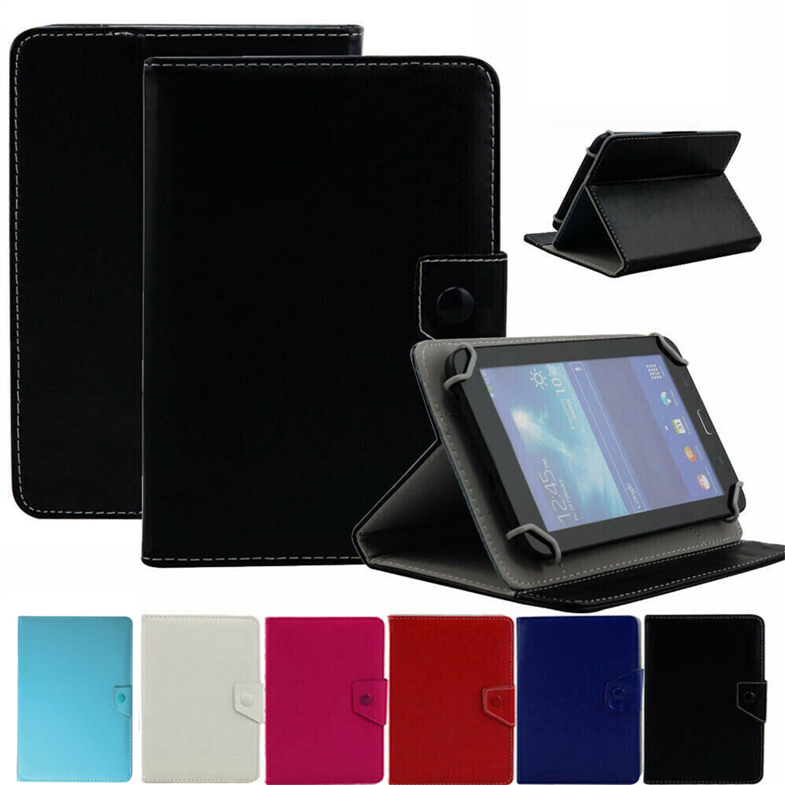 For Onn 7" 8" 10.1" inch Tablet Android Tablets Universal Leather Case ...