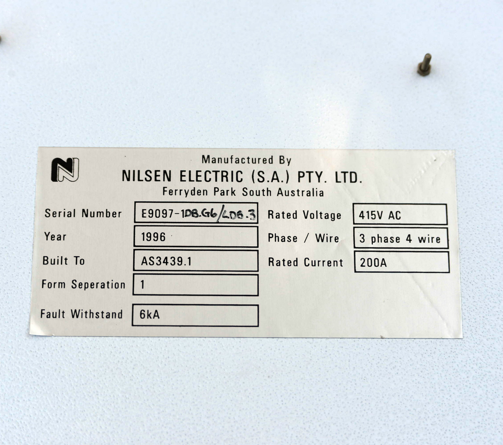 Nilsen Electrical Switch board Distribution 200A Cutler-Hammer HMCP ...
