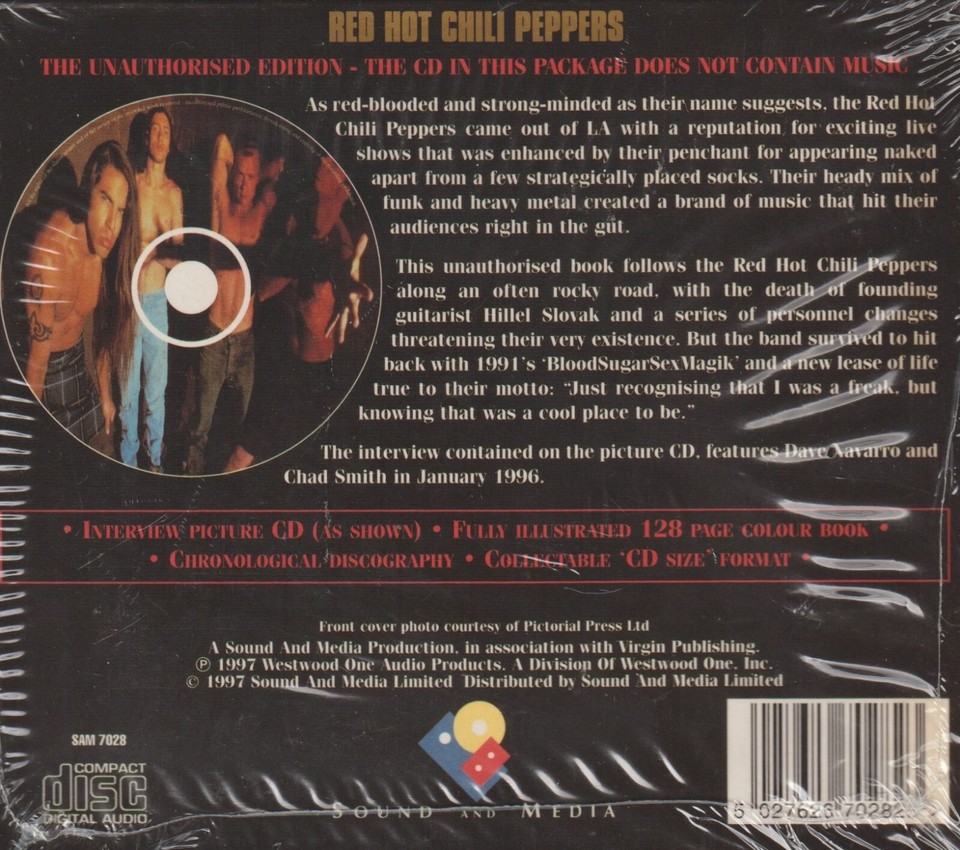 RED HOT CHILI PEPPERS Fully Ilustrated Book & Interview Disc CD SEALED ...