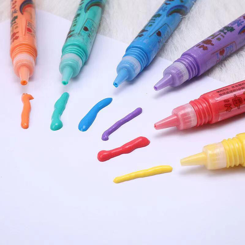 6pcs Puffy 3D Art Pens - Ink Puffs Up Like Popcorn Just Use DIY Nice Ki ...