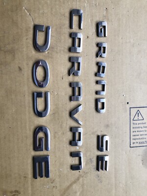 2009-2013 Dodge Grand caravan SE emblem Logo Letter Gate Rear Chrome ...