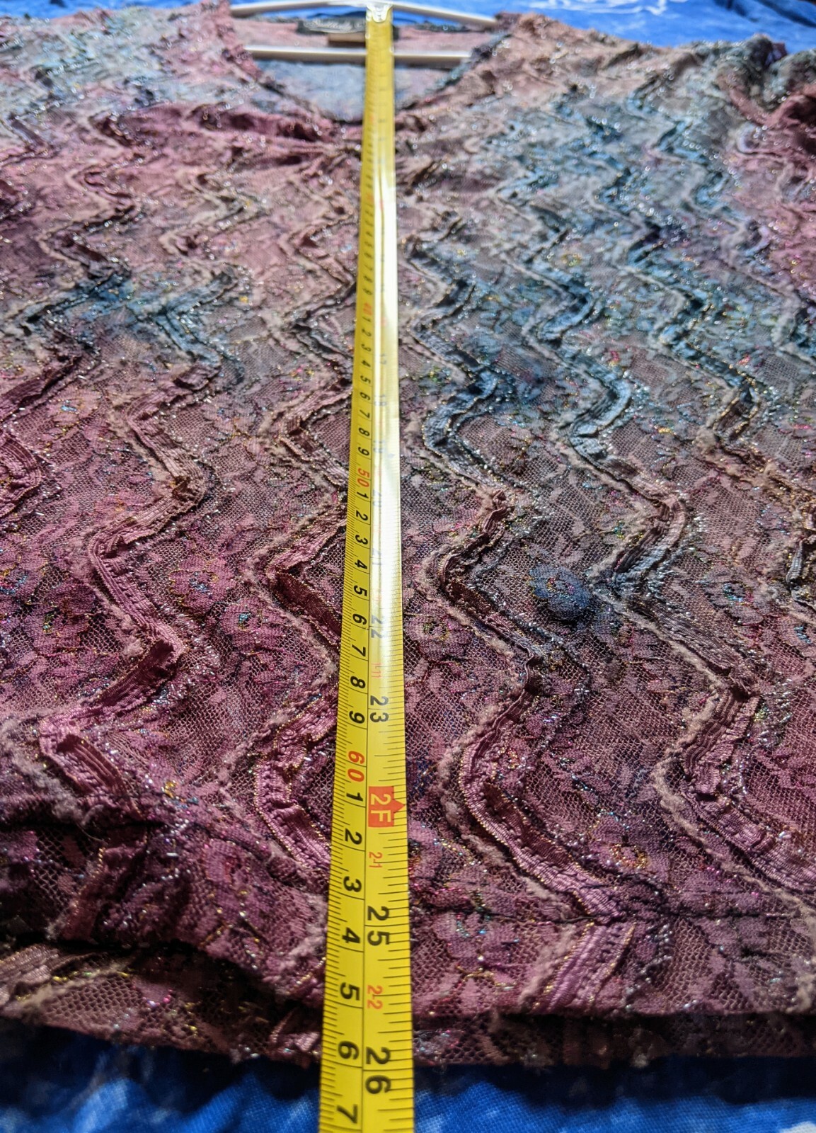 Suddenly Fem RARE vintage sheer sparkle 3/4 sleeve to… - Gem