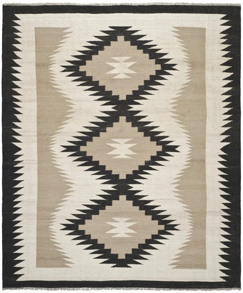 Pure Wool Rug Turkish Aztec Kilim Mexican Southwest Living Room Area ...