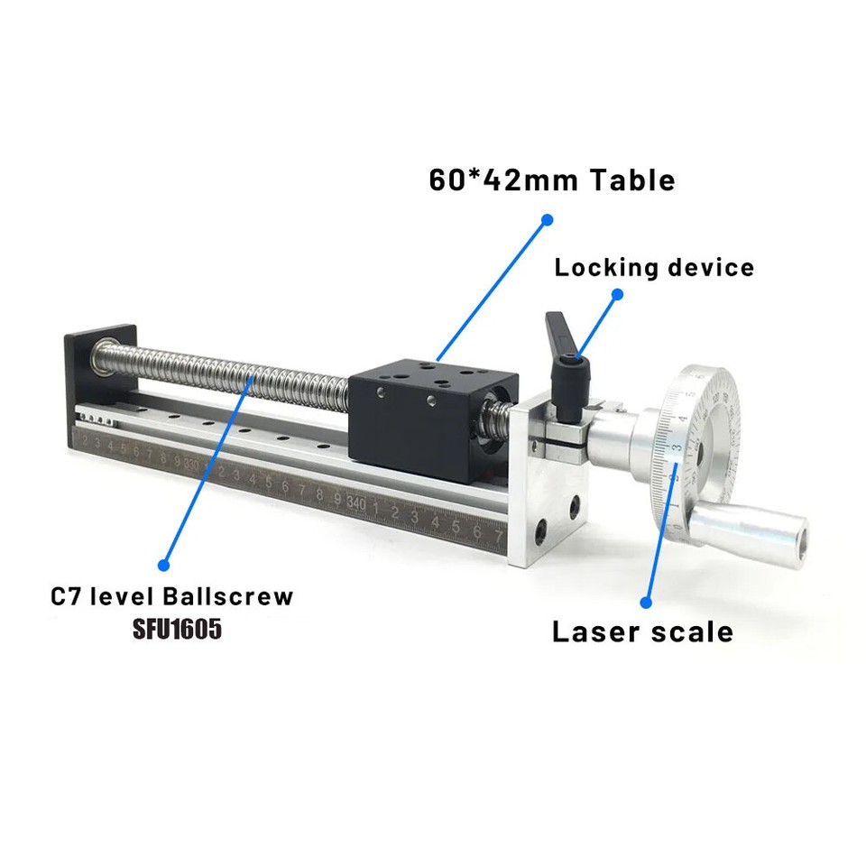 Mini Manual Ball Screw Slide Table Handwheel XY Positioner Linear Rail ...