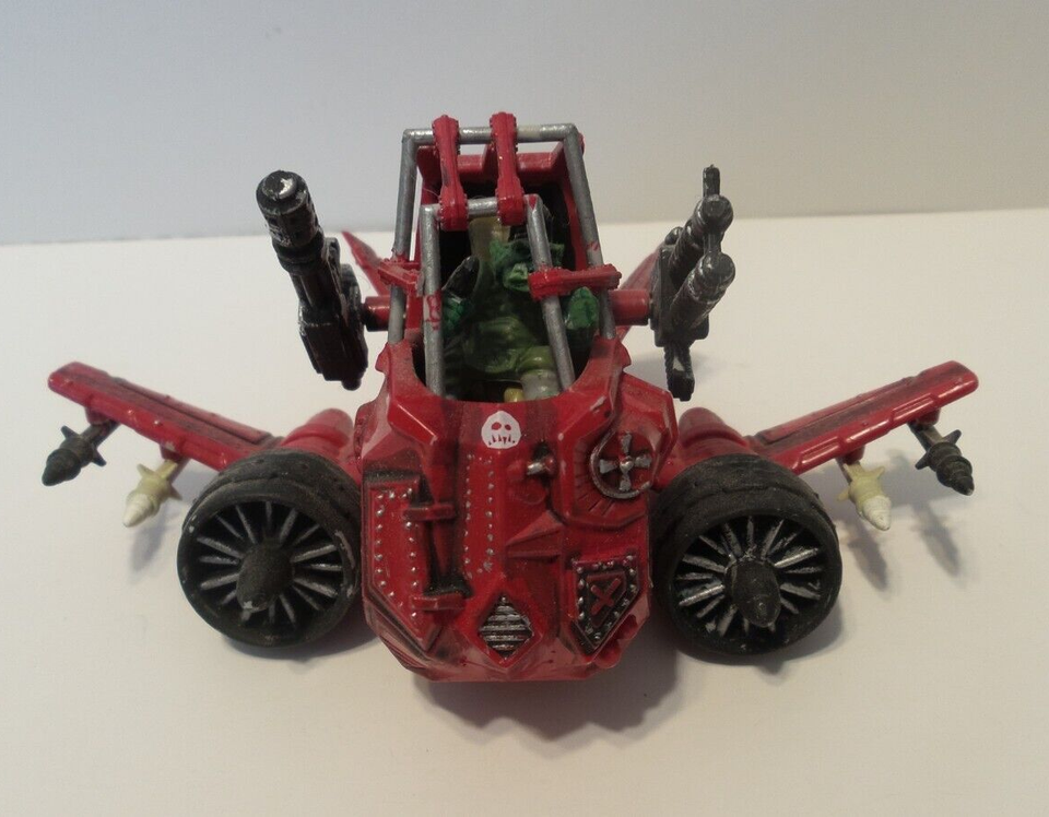 Warhammer 40K Orc Ork Boyz Aircraft Jet Plane Painted Red w/ Missles ...