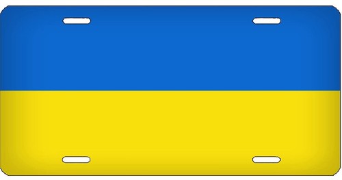 UKRAINE UKRAINIAN BLUE YELLOW Aluminum Embossed License Plate | eBay