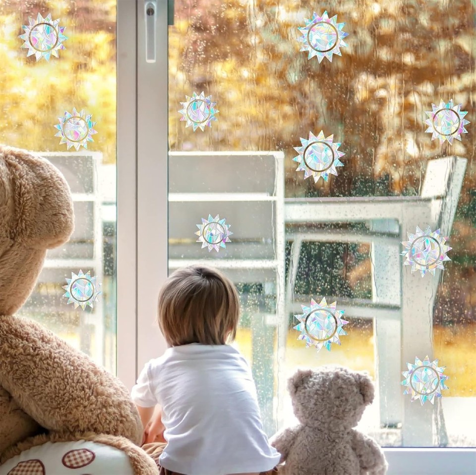 Sun Window Clings and Decals - Anti-Collision Static Cling Stickers for ...