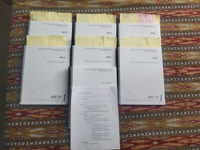 2024 SANS SEC401 Books For GSEC with Tabs and Lab Cheat Sheets ...