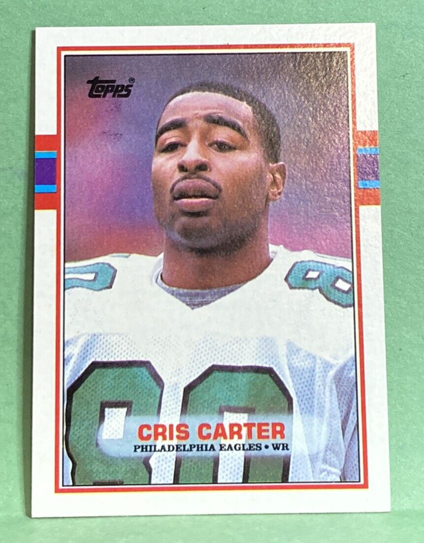 1989 Topps CRIS CARTER Rookie RC Card #121 Eagles | eBay