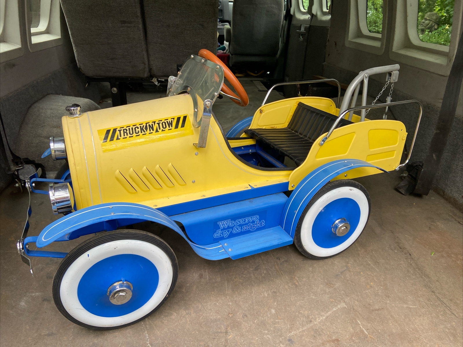 Vintage Truck N Tow Pedal Car By Dexton Classic Toys yellow and blue | eBay