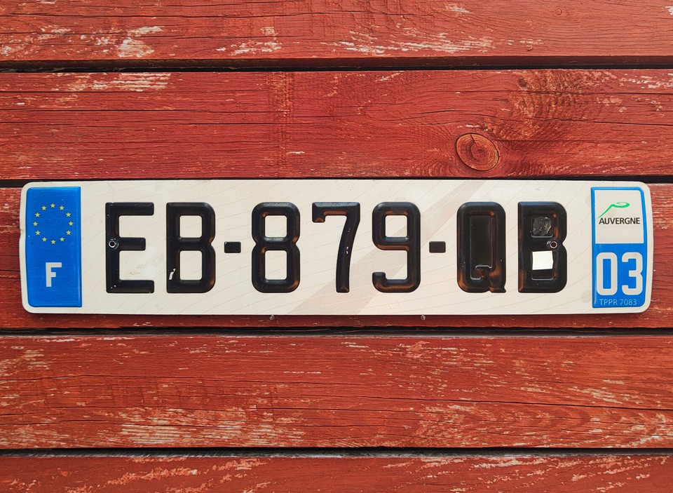FRANCE/FRENCH License Plate from Europe Choice | eBay
