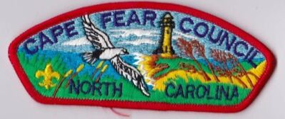 Cape Fear Council North Carolina Red Border Plastic Backing FDL CSP | eBay