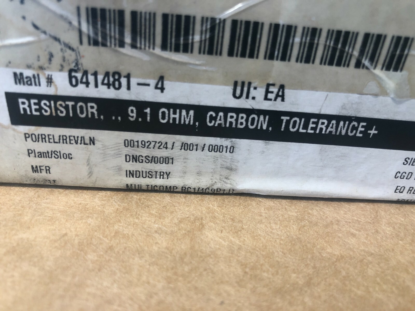 Resistor, 9.1 Ohms 1/4W, RC1/4G9R1JT-RH, **Lot of 100 | eBay