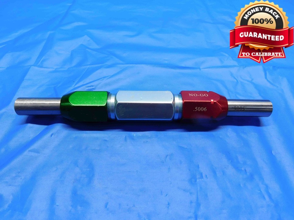 .5000 & .5006 CLASS X PIN PLUG GAGE GO NO GO ONSIZE 1/2 12.715 mm .500 ...