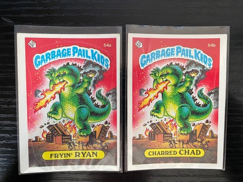 1985 Topps Garbage Pail Kids Series 2 Frying' Ryan 54a & Charred Chad ...