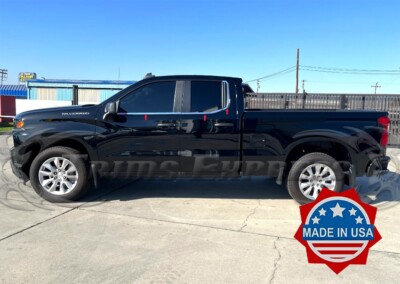 fit:19-2025 Chevy Silverado 1500 Double/Extended Cab Window Sill Trim ...