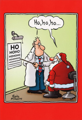 Santa with Eye Doctor Funny Nobleworks Christmas Card | eBay