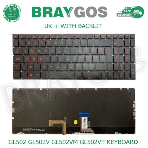 For Asus Rog Strix GL502 GL502V GL502VM GL502VT UK Laptop Keyboard ...