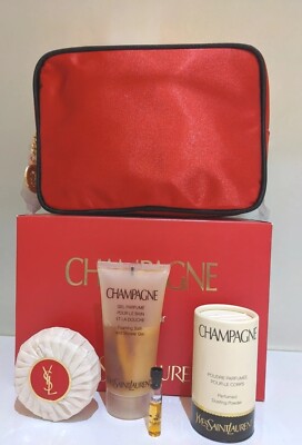 YSL Champagne Powder,Soap, Gel Parfum, EDT Gift Set, Vintage, New | eBay