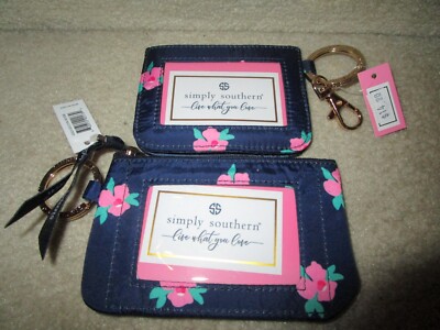 NEW SIMPLY SOUTHERN FLOWERED ID COIN WALLET & KEYCHAIN | eBay
