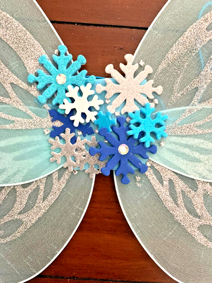 Snow Fairy Costume Set w/Wings, Wand, Tiara, Party Decor, Halloween | eBay