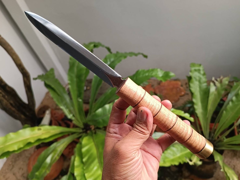 Double Edged Fighting Dagger Tactical Stabbing knife 6” 420j2 Japan ...