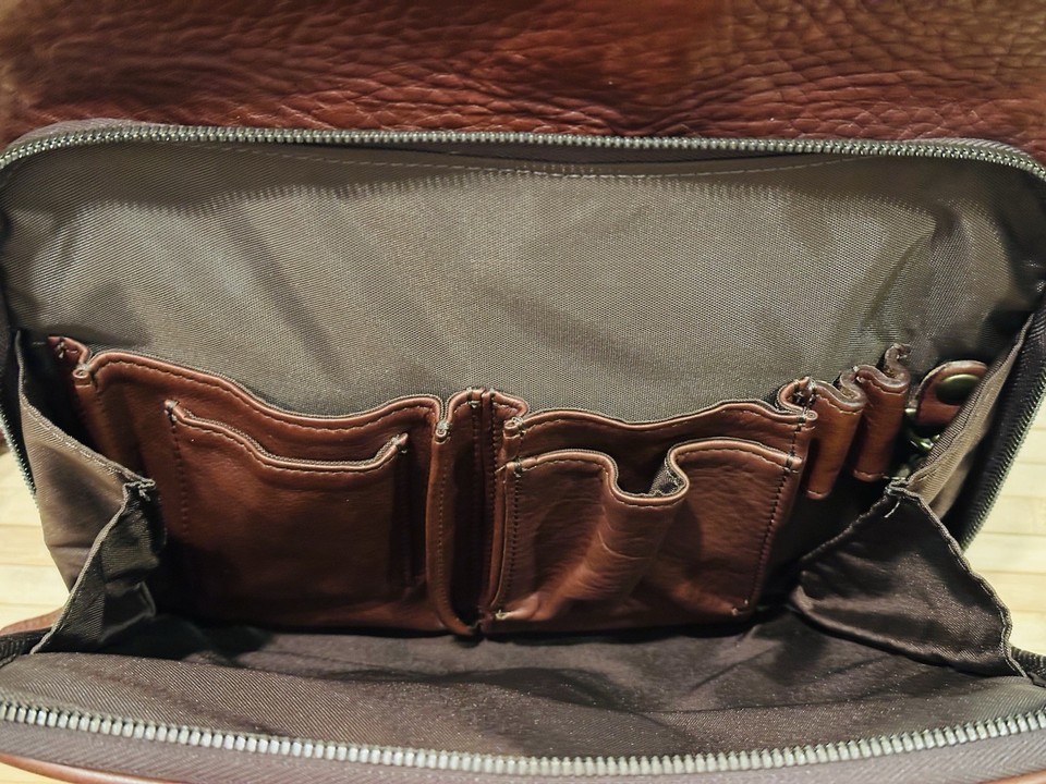 Allen Edmonds Tech Leather Backpack & Tote Brown Crossbody Strap ...