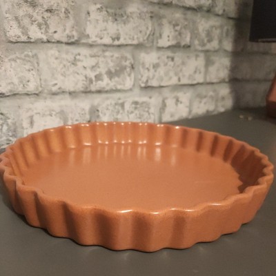 Emile Henry Flan Pie Dish Retro Vintage Made In France Ceramic ...