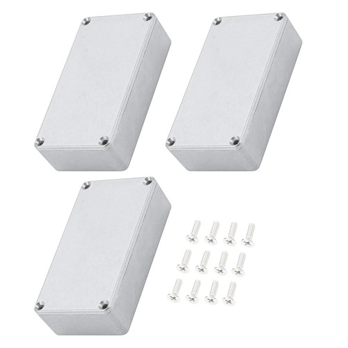 3PCS 125B/1590N1 Aluminum Guitar Pedal Enclosure Metal Stomp Box ...