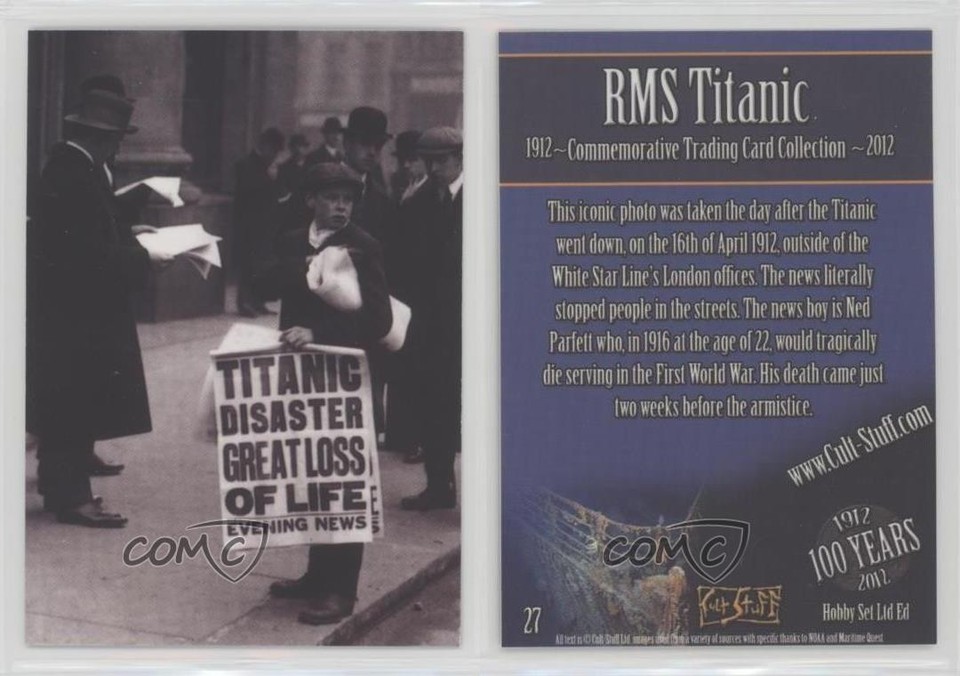 2012 Cult Stuff RMS Titanic 1912-2012 Collection #27 0y59 | eBay