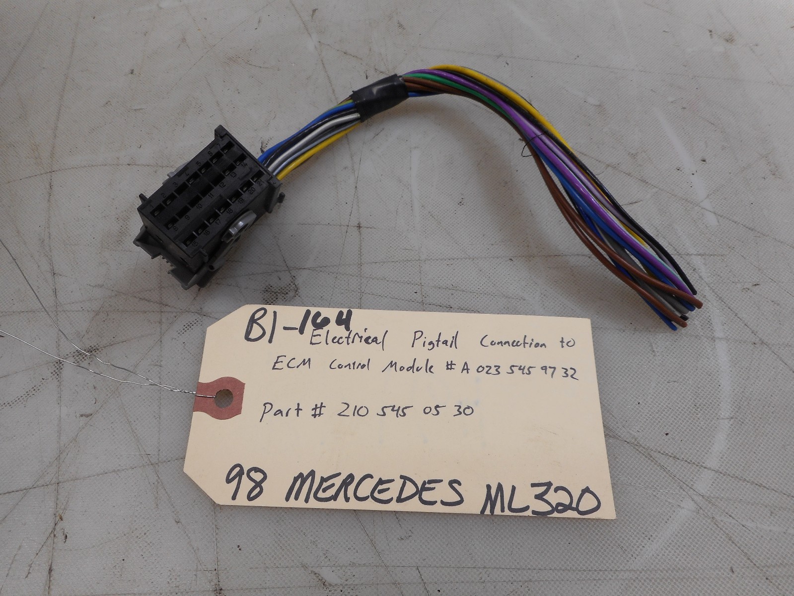 1998 MERCEDES ML320 OEM ELECTRICAL LEAD PIGTAIL A0235459732 2105450530 ...