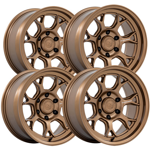 (Set of 4) Black Rhino BR017 Etosha 17x8.5 6x5.5" -10mm Bronze Wheels ...