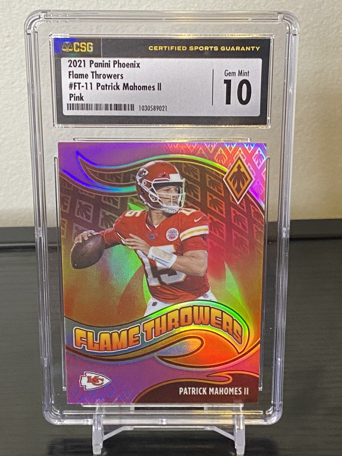 2021 Panini Phoenix - Flame Throwers Pink #FT-11 Patrick Mahomes II ...
