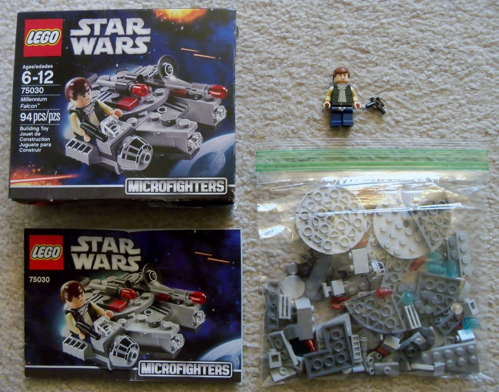 LEGO Star Wars - Rare - 75030 Millenium Falcon - Complete w/ Han Solo ...