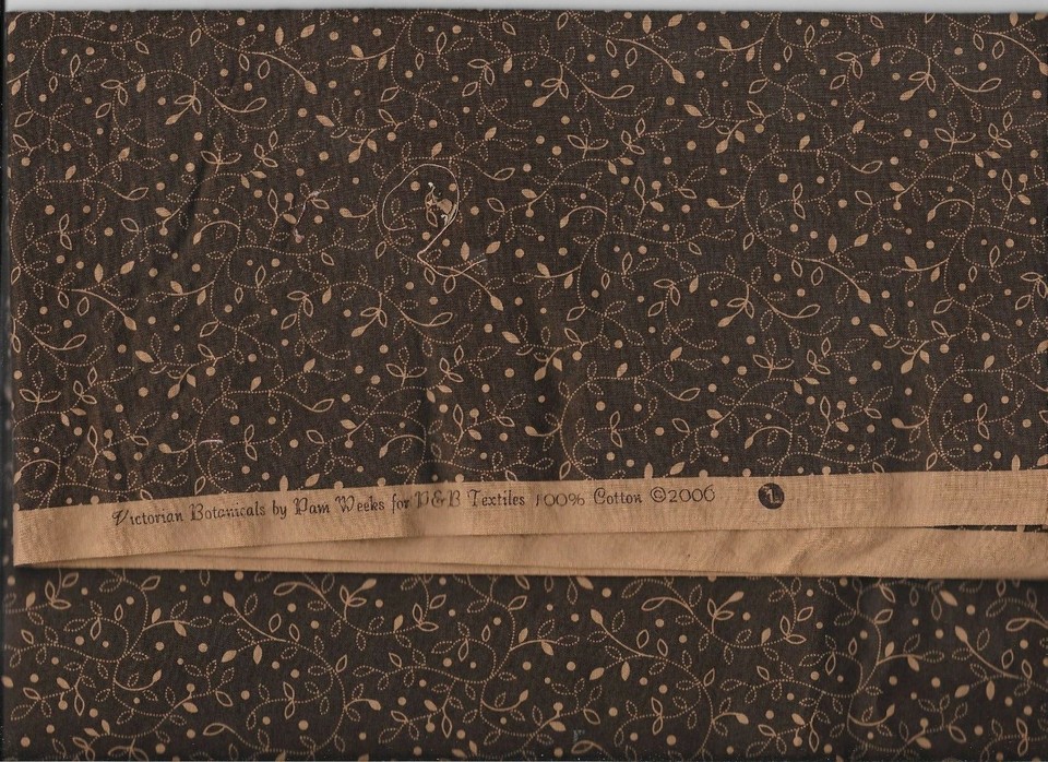 VICTORIAN BOTANNICAL BY PAM WEEKS FOR P AND B TEXTILES,TWO YARD,15.5 ...