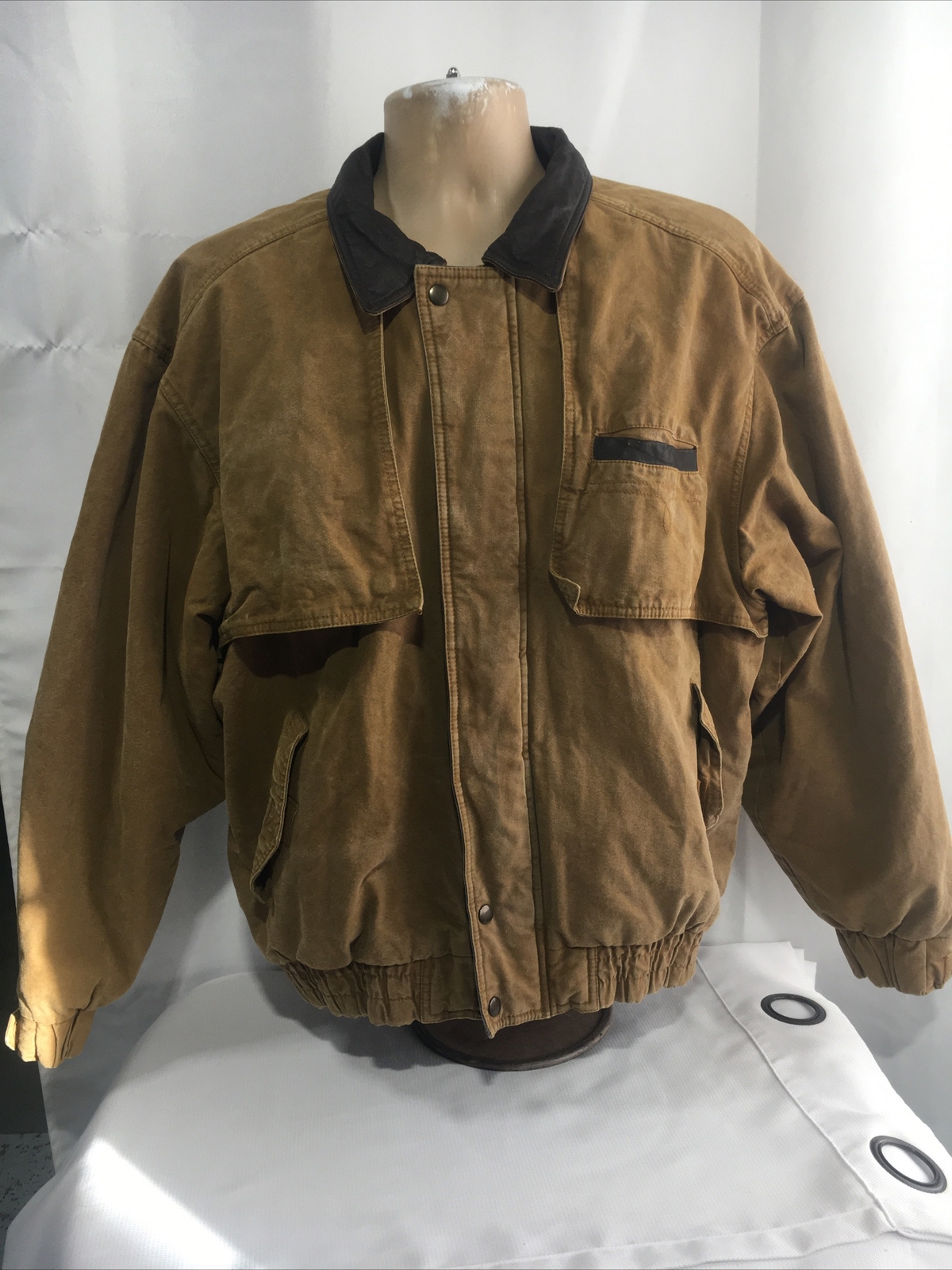 Vintage Roper Range Gear Western Leather Brown Canvas… - Gem