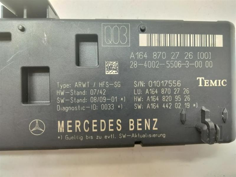 2009-2012 Mercedes Benz GL-Class Trunk Liftgate Control Module OEM ...
