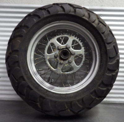 87-23 Yamaha Trailway TW200 rear back wheel rim w tire & sprocket 2JX ...
