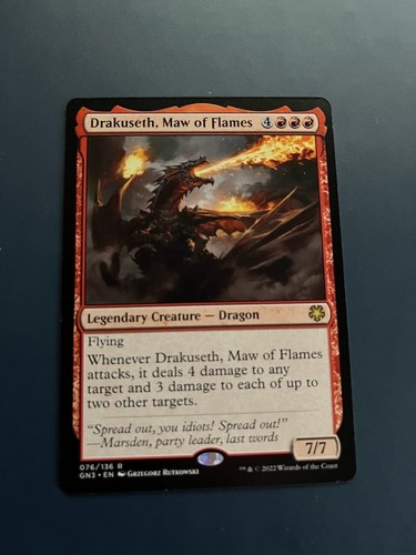 2x DRAKUSETH, MAW OF FLAMES - Games Night - MTG - Magic the Gathering ...